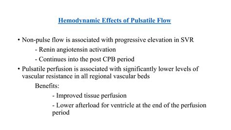 Pulsatile Vs Non Pulsatile Perfusion Pptx