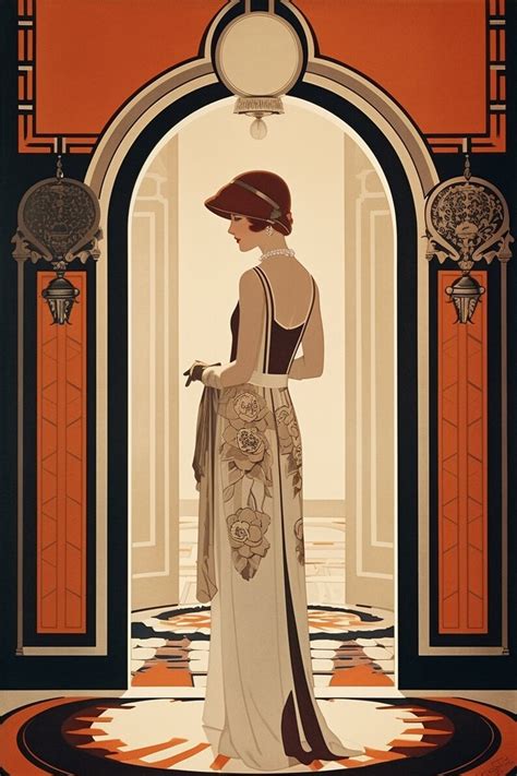 Art Deco Pin Up Set Of 5 Set 1 Midjourney Ai Instant Download