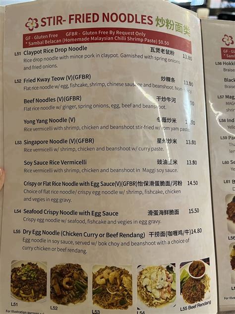 Menu At Kl Bunga Raya Restaurant North Melbourne