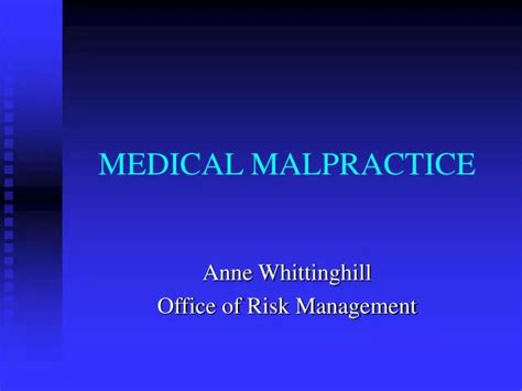 Ppt Medical Malpractice Powerpoint Presentation Free Download Id 7094872