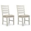 Ashley Signature Realyn Antique White Upholstered Dining Room Chairs