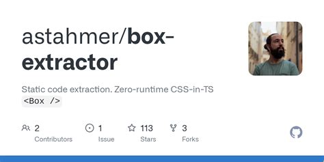 Github Astahmer Box Extractor Static Code Extraction Zero Runtime Css In Ts