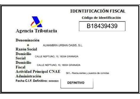 Tarjeta Cif Fiscal Definitivo Pdf