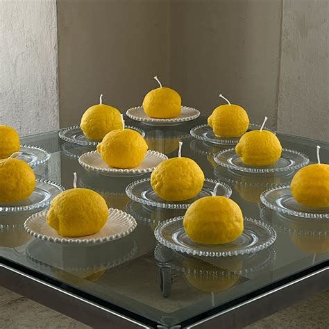 Large Lemon Candle Scandles