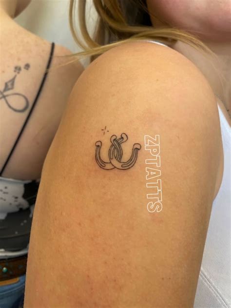 Tiny Horseshoe Tattoo Horse Tattoo Horse Shoe Tattoo Minimal Tattoo