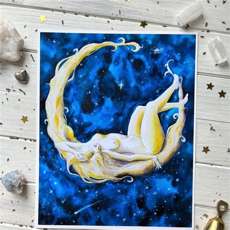 Moon Goddess Art Etsy