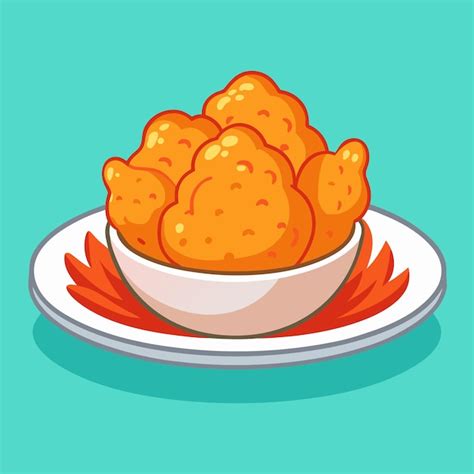 Crispy Fried Chicken Vector Premium Ai Generated Vector