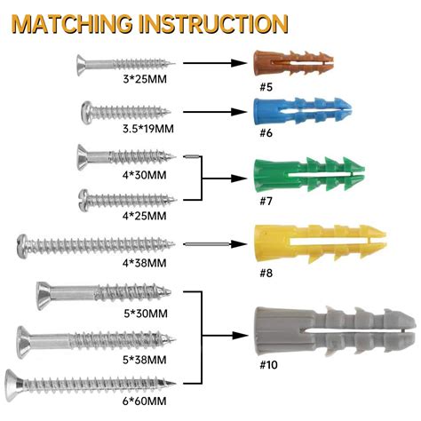 Types Of Plastic Wall Anchors Ispinner 280pcs Plastic Drywall Anchors