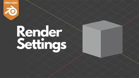Render Settings Blender Beginner Tutorial YouTube