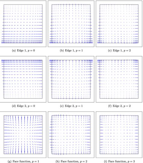 An Ilustration Of Typical Nédélec Edge And Face Based Basis Functions