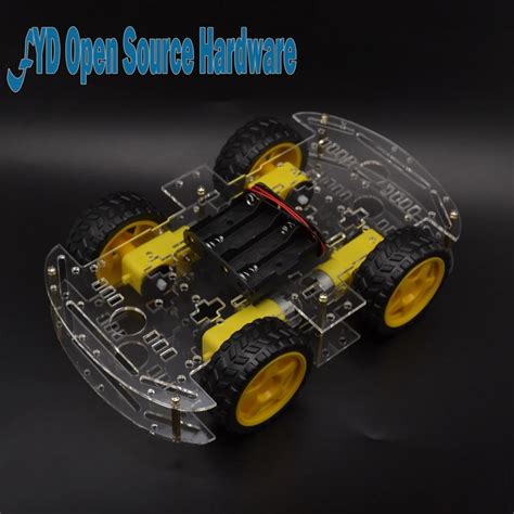 Pc Motor Smart Robot Car Chassis Electronic Manufacture DIY Kit Speed Encoder Battery Box WD