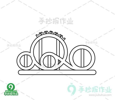 垂直过山车简笔画教程 天马图吧