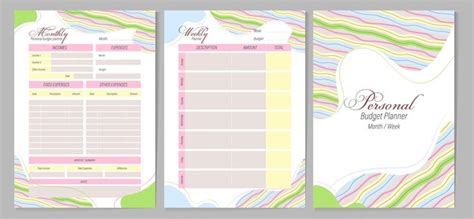 Premium Vector Monthly Weekly Budget Planner Abstract Striped Design