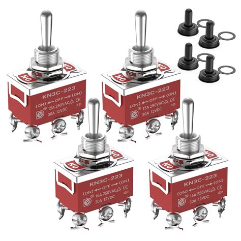Joinfworld Momentary Toggle Switch 12v Dc 3 Way 30 Amp Dpdt 6 Pin On