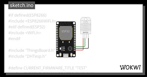 DHT Thingsboard Wokwi ESP STM Arduino Simulator