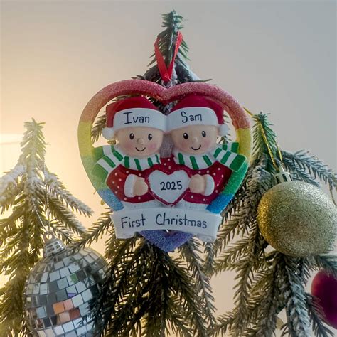 Personalised Couple Lgbtq Christmas Tree Decoration Ornament 2025