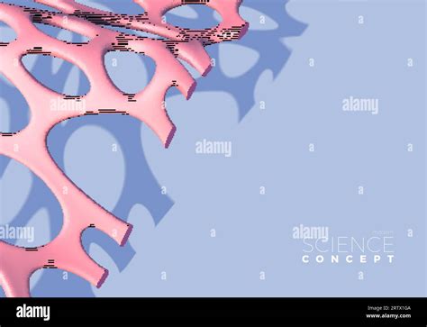 Artificial Biologic Fiber Background With Abstract Pink Mesh Stock