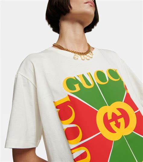 Gucci Logo Printed Cotton T Shirt Gucci