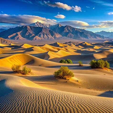 Beautiful Landscape Of Mesquite Flat Sand Dunes Death Valley National