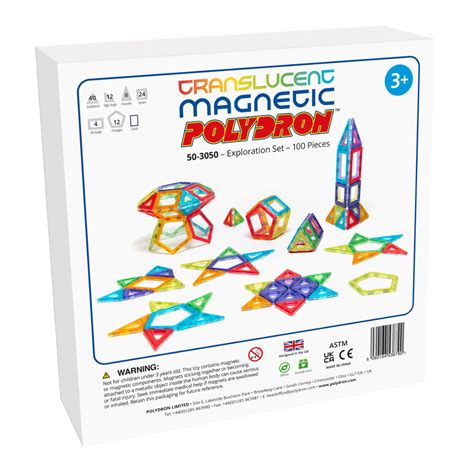 Polydron Translucent Magnetic Exploration Set 100 Pieces