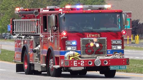 Lewes Fire Department Engine 82 2 Responding Youtube