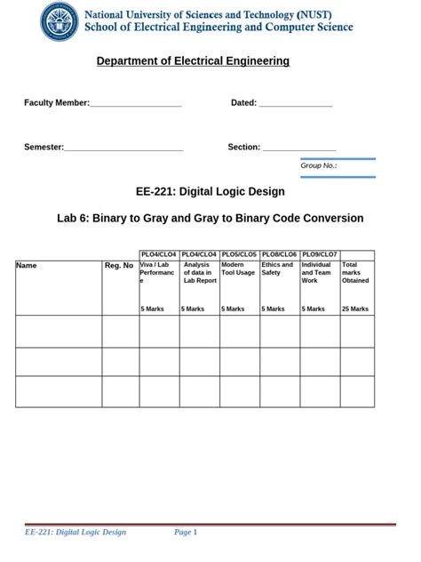 Binary To Gray Code Conversion Lab Pdf Logic Gate Logic Synthesis