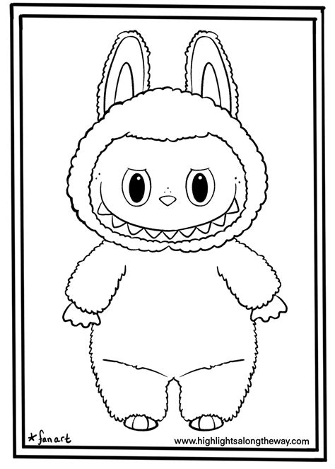 Labubu Coloring Page Instant Download Printable