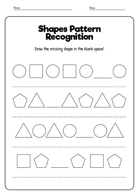 First Grade Pattern Worksheets Pattern Worksheet Pattern Worksheets For Kindergarten First