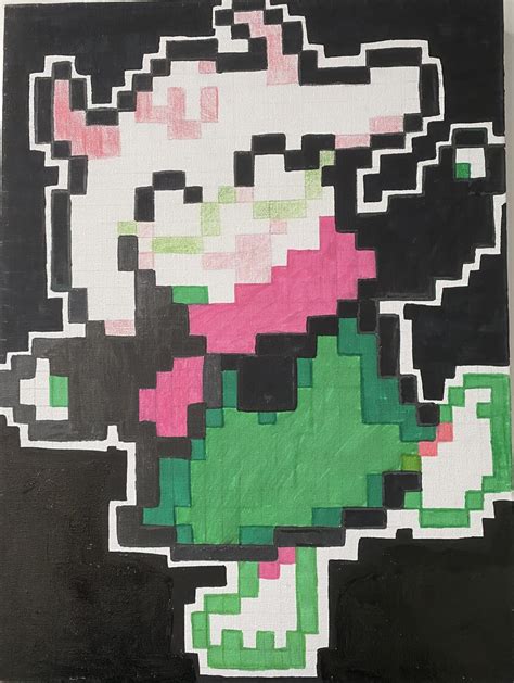 I Drew A Ralsei Sprite On A Canvas R Deltarune