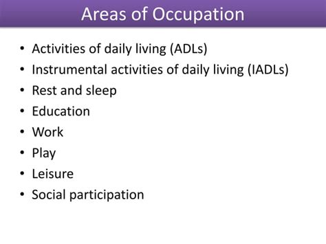 Occupational Therapy Practice Framework American Occupational Therapy Association Pptx