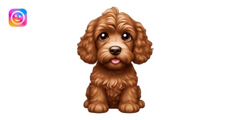 Reddish Brown Coloured Cockapoo Puppy Emoji Ai Emoji Generator