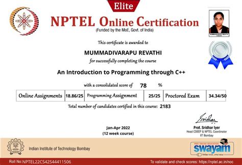 Cpp Cppprogramming Nptel Swayam Programming Oops Oopsconcepts Certification