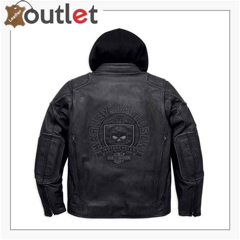Harley Davidson Mens Aurora Willie G Skull 3 In 1 Jacket Leather Outlet