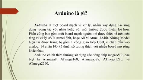 Tìm hiểu về Arduino và một số dự án với Arduino PPTX