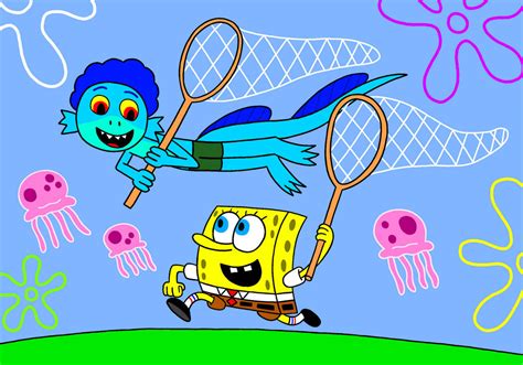 Spongebob And Luca By Sharkibee On Deviantart