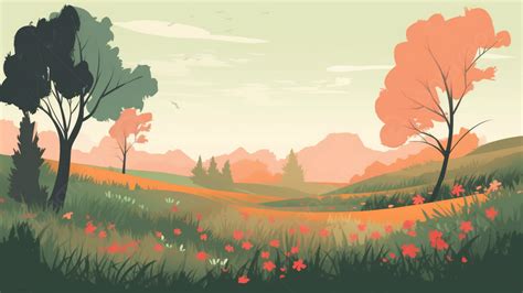 Grass Tree Sky Lawn Background Grassland Tree Large Grass Field