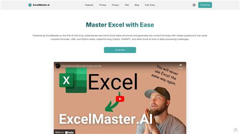 Excelmasterai Ai Powered Excel Assistant For Complex Tasks Creatiai