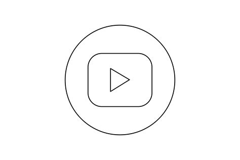 Office Youtube Outline Icon 1 Graphic By Goodcicadaid · Creative Fabrica