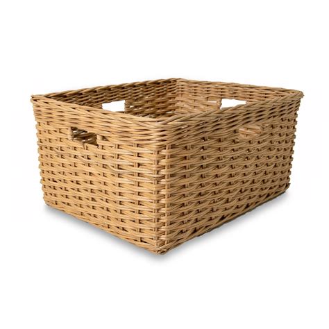 Rectangular Deep Wicker Storage Basket The Basket Lady