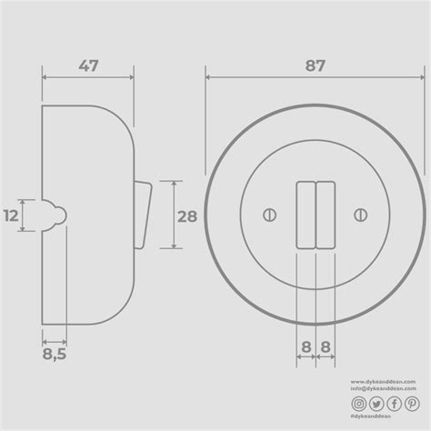 Wooden Porcelain Surface Mounted Fagus Double Slim Button Switch Dyke