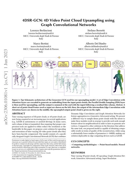Pdf 4dsr Gcn 4d Video Point Cloud Upsampling Using Graph Convolutional Networks