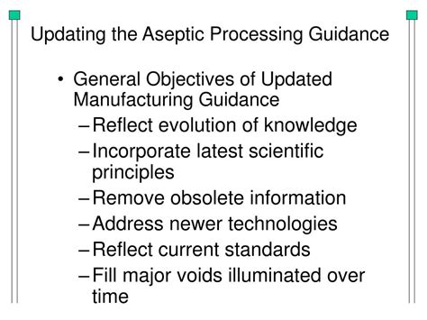 Ppt Synopsis Of 1987 Aseptic Processing Guidance Revision Powerpoint