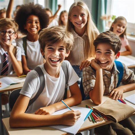 Joyful Classroom Learning And Laughter Premium Ai Generated Image