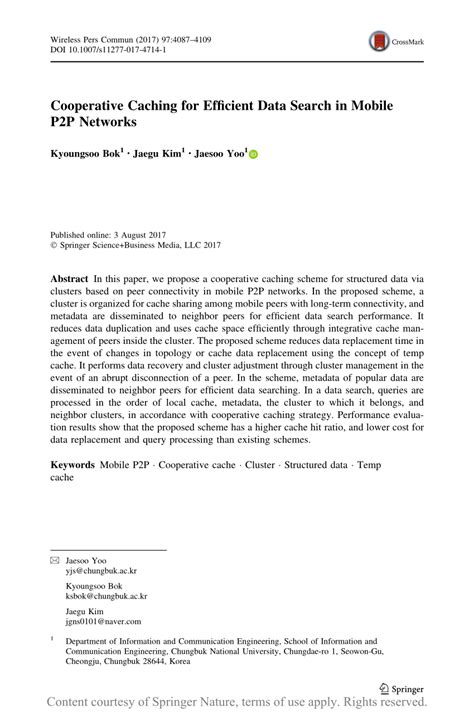 Cooperative Caching For Efficient Data Search In Mobile P2p Networks