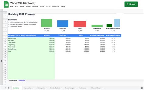 Holiday Excel Template