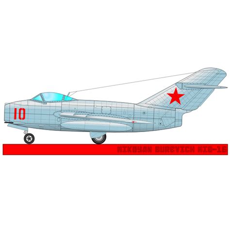 Military Aircraft Mig 15 Vector Free Svg