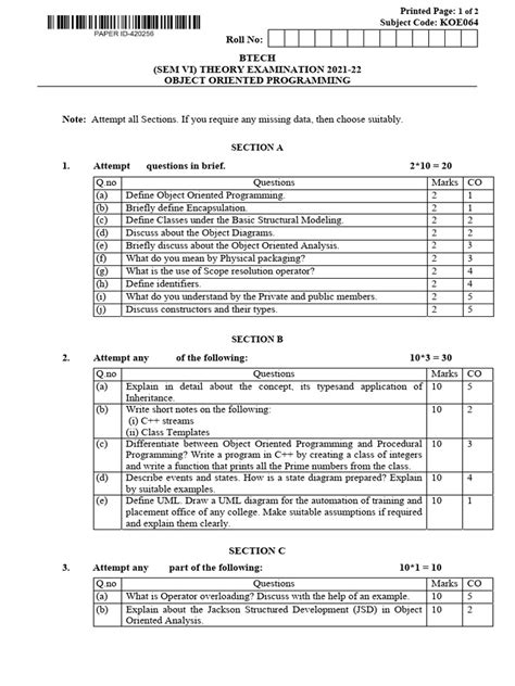 object oriented programming koe064 pdf object oriented programming