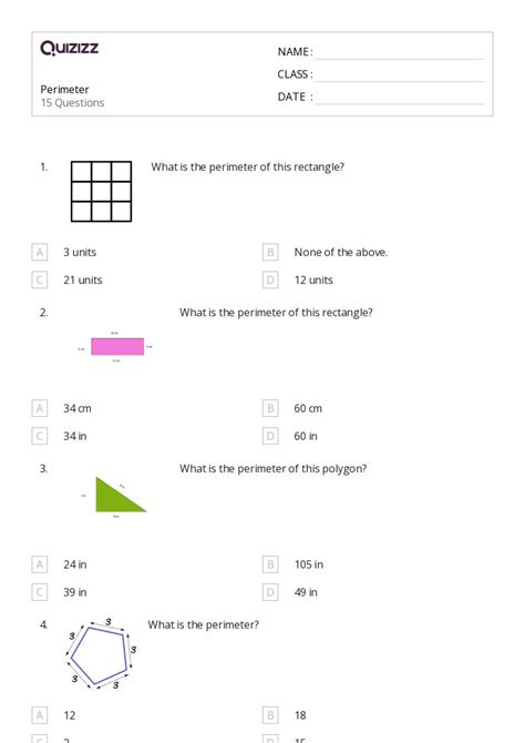 50 Perimeter Worksheets For 2nd Grade On Quizizz Free And Printable