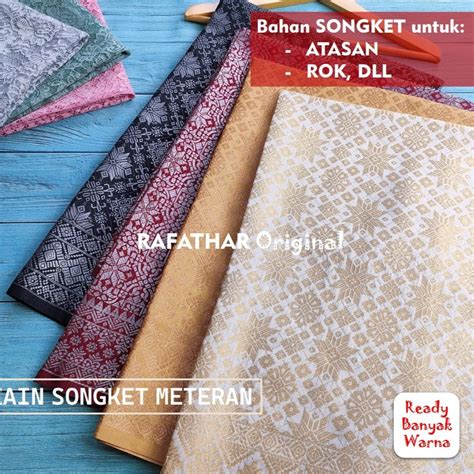 Jual Kain Songket Palembang Songket Meteran Kain Songket Meteran Bakal Rok Songket Kain Tenun