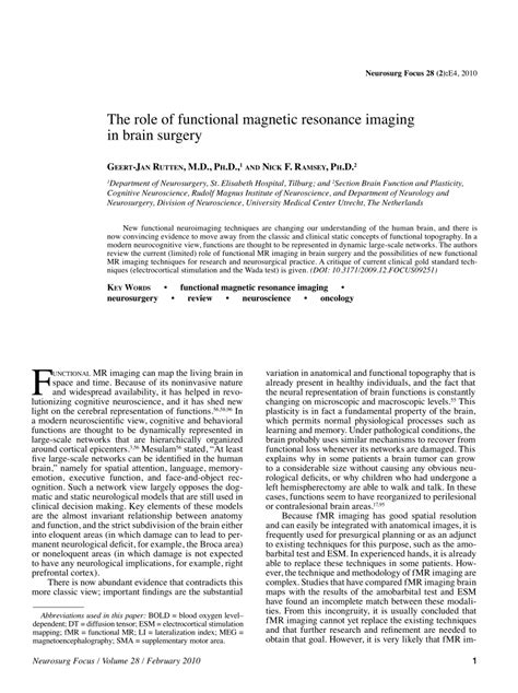 Pdf Patterns Of Functional Magnetic Resonance Imaging Activation In
